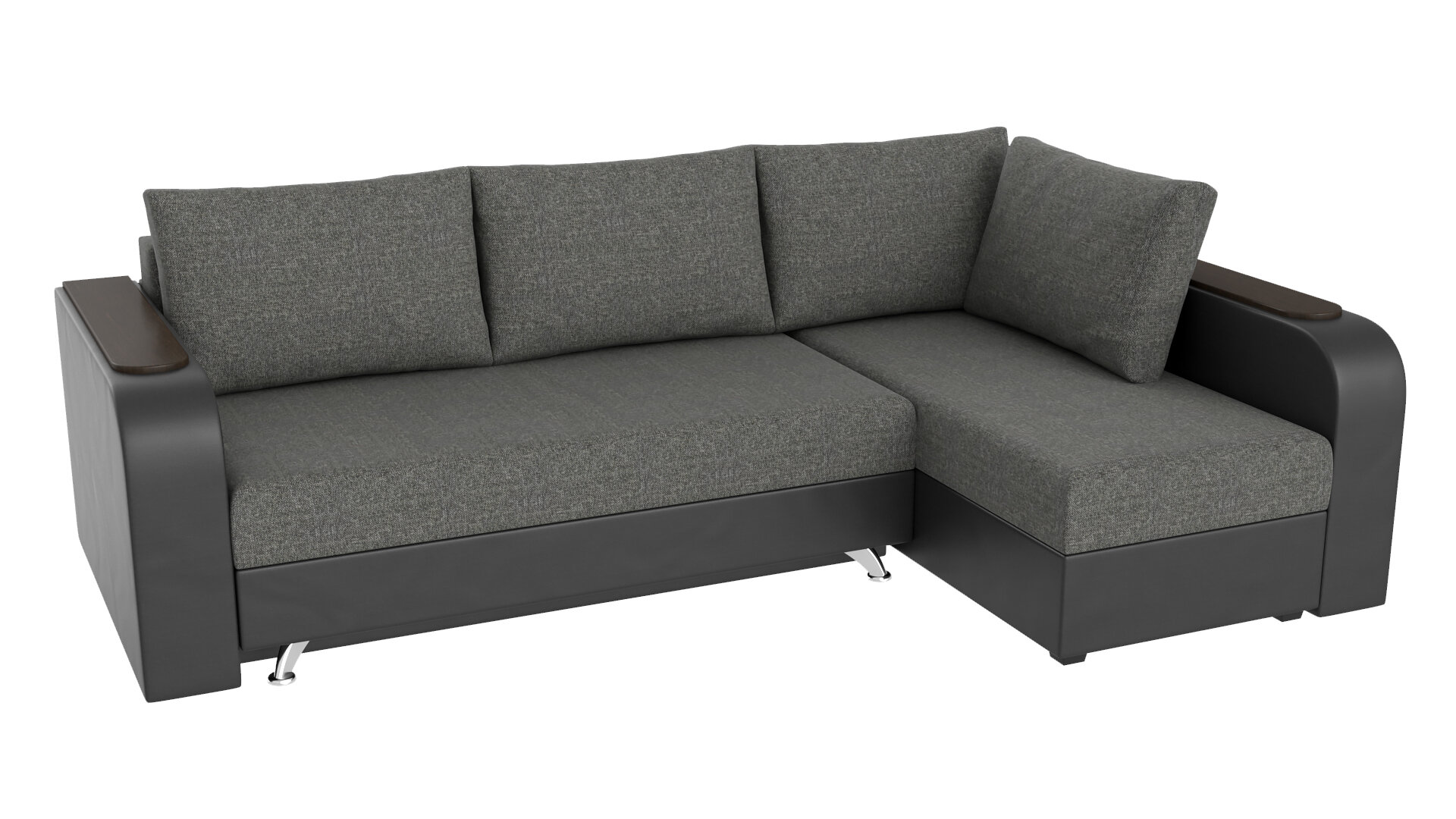 Диван угловой Тибет Рогожка, Дарк Грей