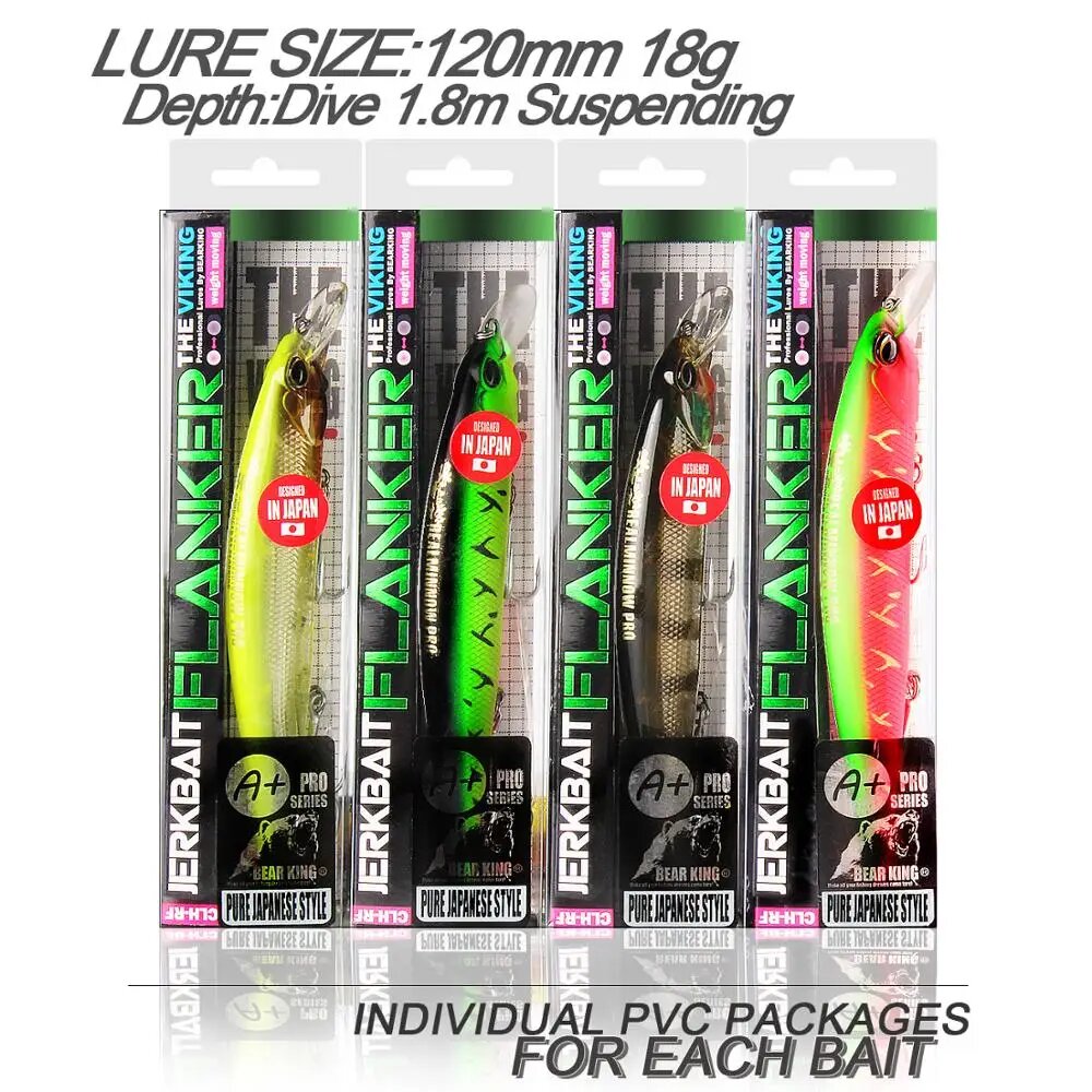 BEARKING набор воблеров для щуки 4шт Set.I