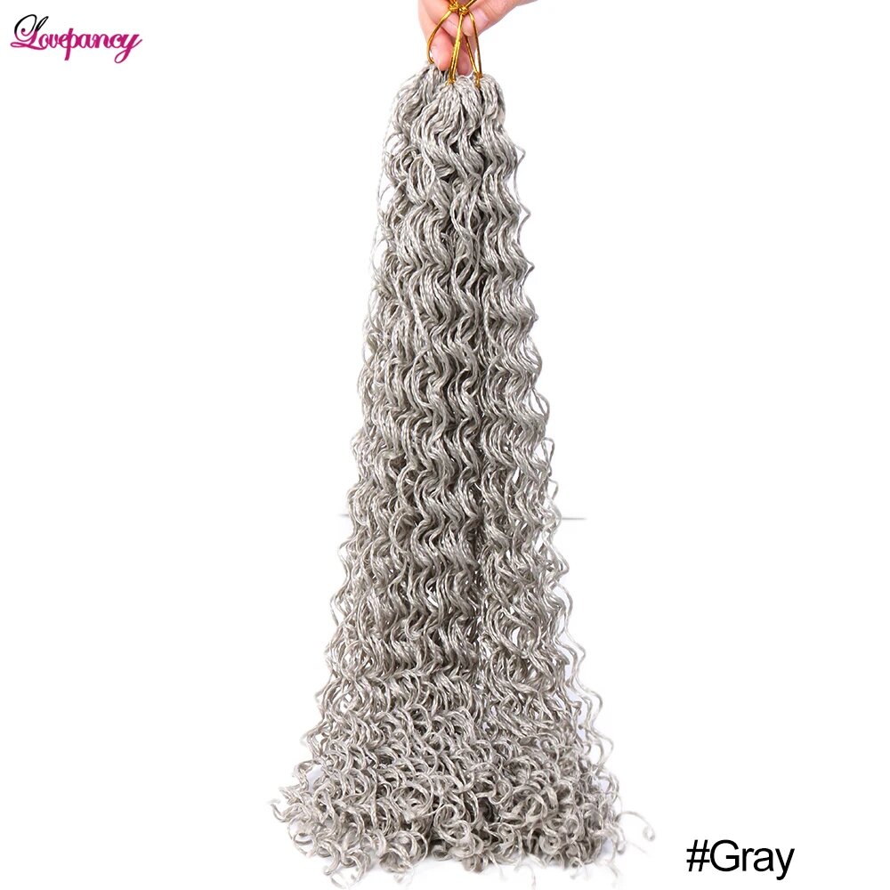 Синтетические вьющиеся косички Дружественная Curl Zizi Braids 20 дюймов 50 г Gray