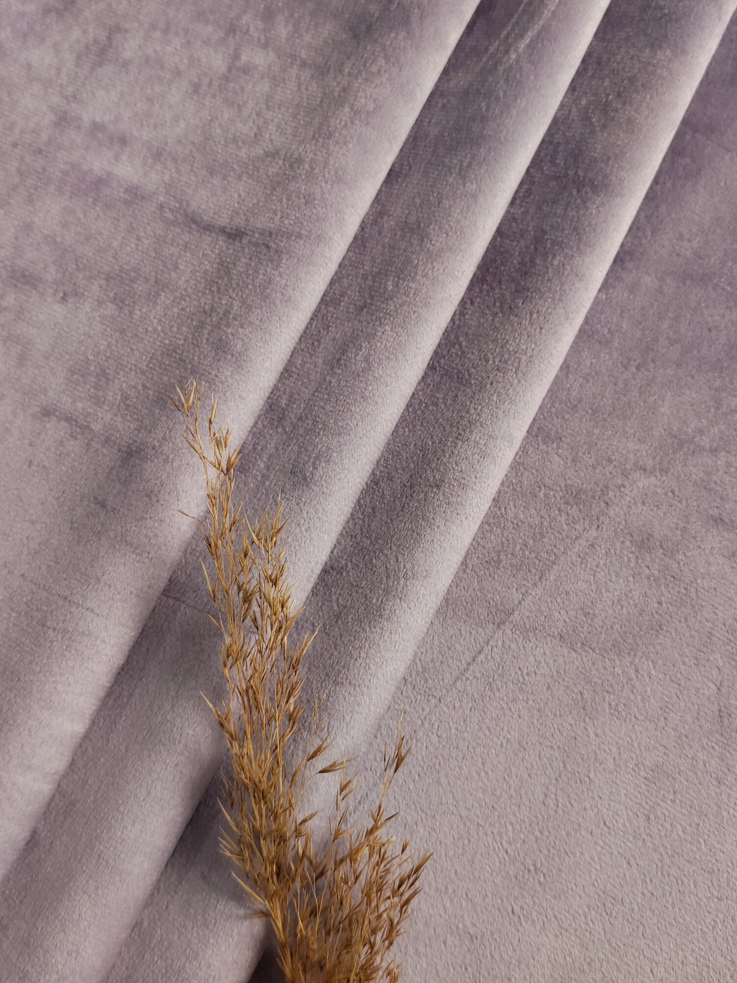 Ткань для пошива штор "Бархат велюр" на отрез от 1 м, цвет лиловый, производитель Турция