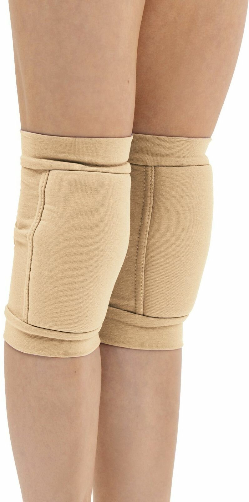 Наколенники для гимнастики с уплотнителем Grace Dance, защита для коленных суставов, экипировка для фитнеса и танцев, р. M, 11-14 лет, цвет телесный