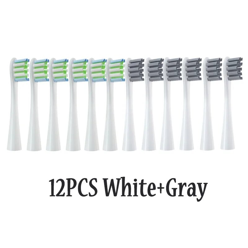 Сменные насадки Oclean 4, White+Gray, 12 шт.