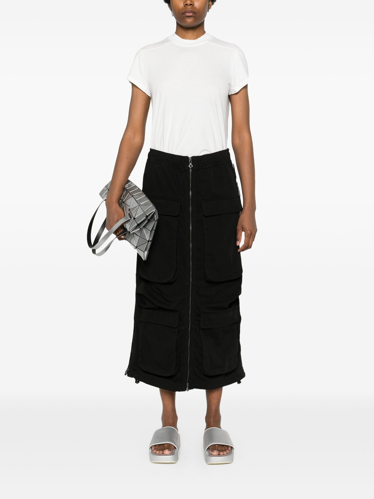 Футболка Rick Owens Small Level, размер 34, бежевый/белый — фото 1