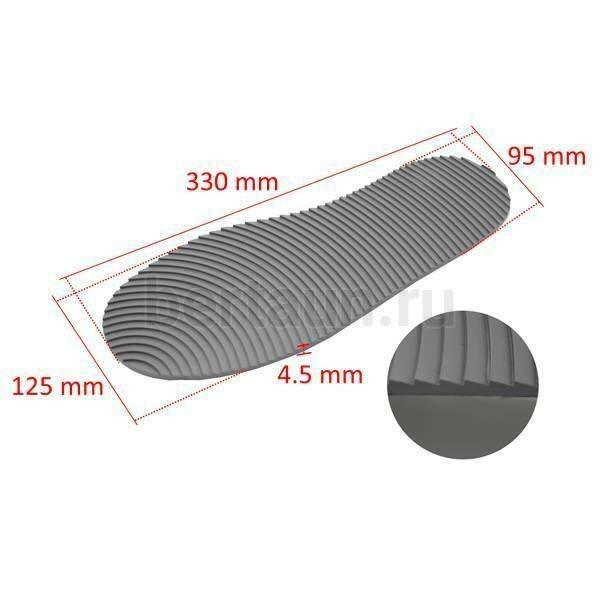 Подошва для кроссовок Искож "PAN" 33х12,5 см, черная