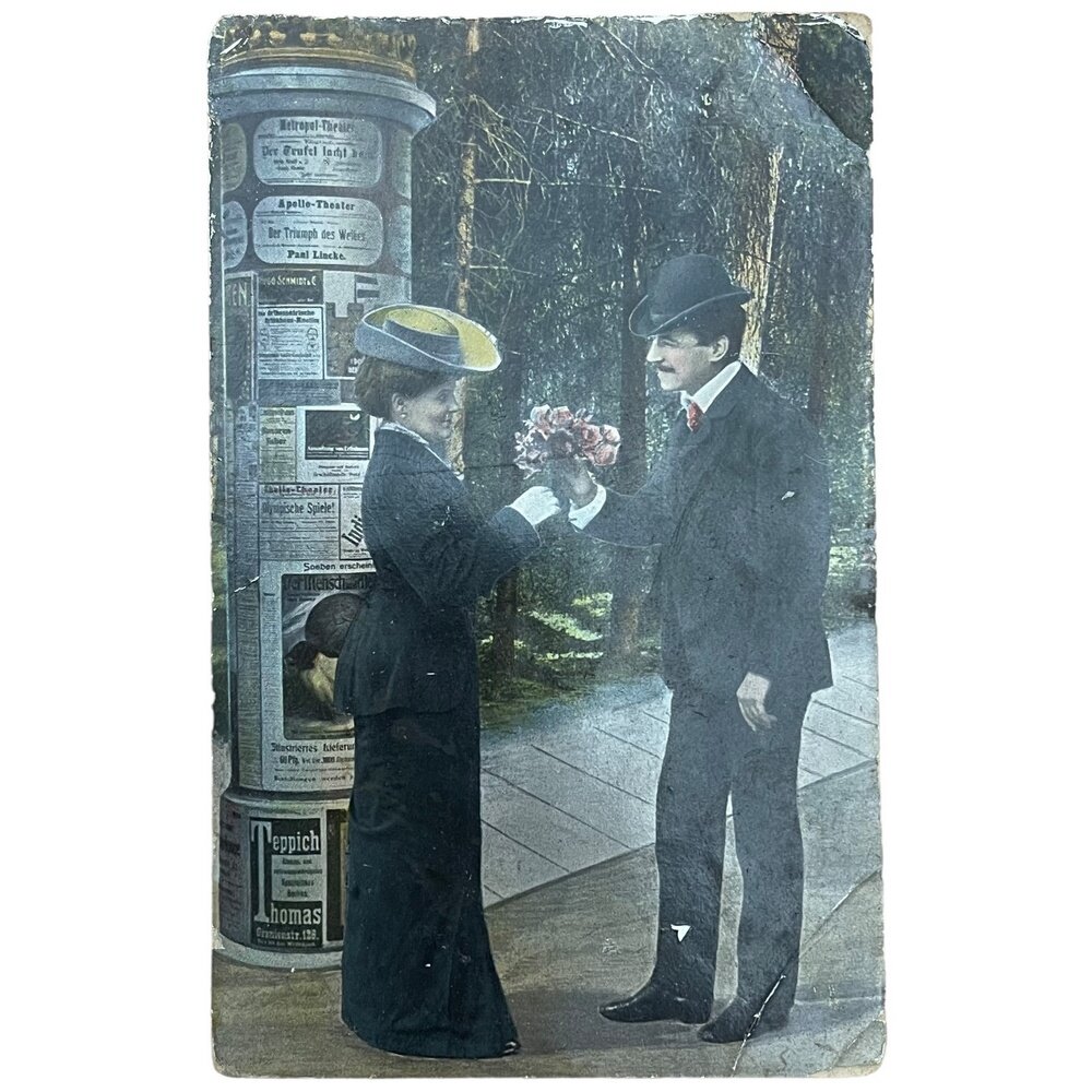 Почтовая открытка "Свидание" 1900-1909 гг. Европа