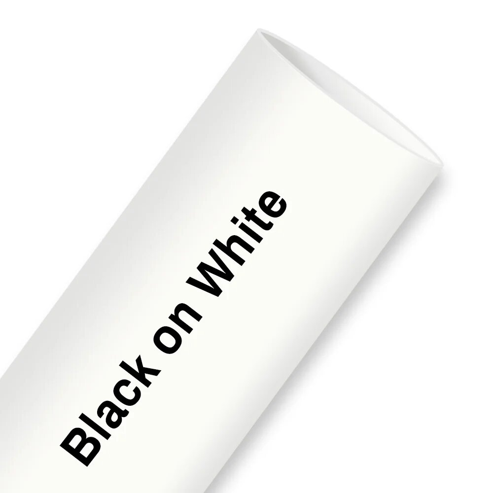 Термоусадочная лента для этикеток UniPlus 10 шт. Black on White, 24 мм