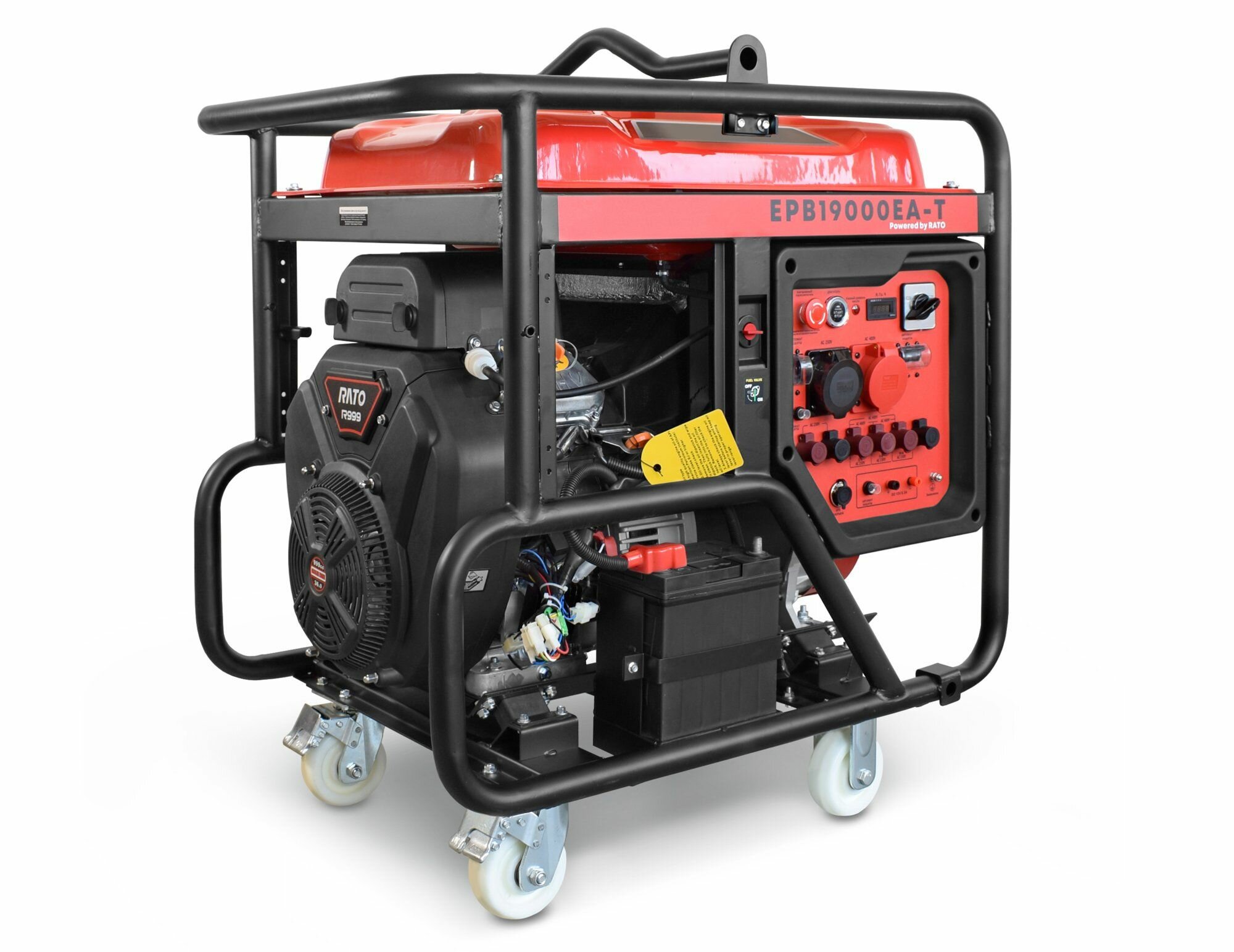 Бензиновый генератор REDVOLT EPB19000EA-T (19кВт, 380/220В с электростартером)