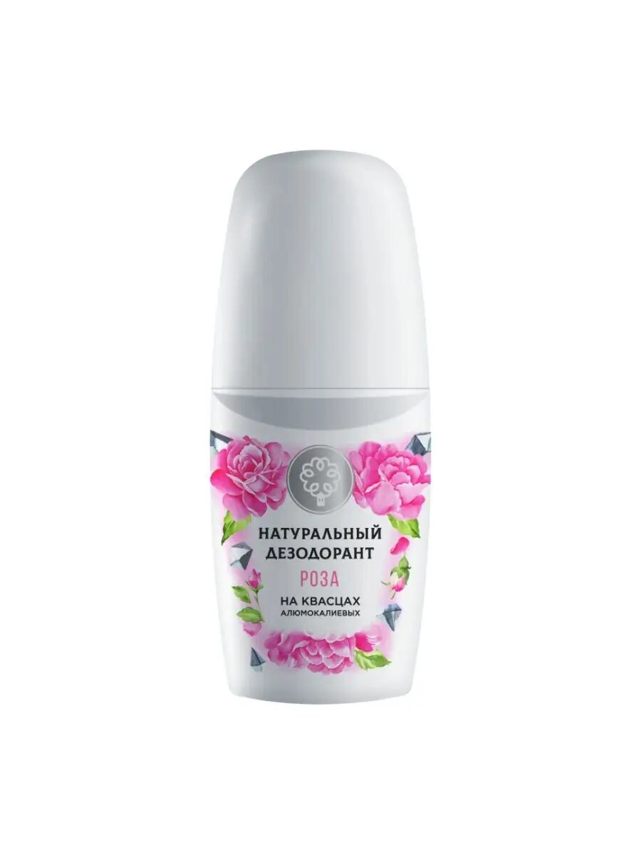 Натуральный дезодорант Роза для тела на квасцах
