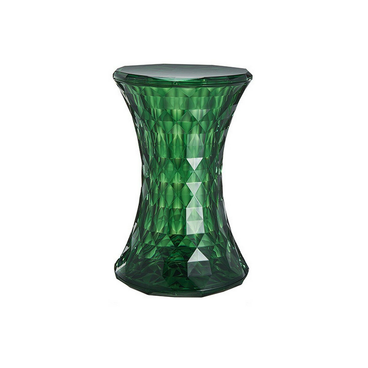 Табурет прозрачный в стиле Kartell Stone stool из поликарбоната (оливково-зеленый)