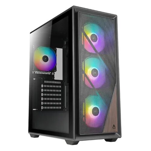 Корпус ATX AZZA Forest, Midi-Tower, без БП, черный [csaz-370 forest]