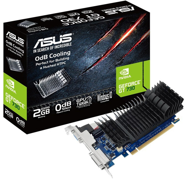 Видеокарта ASUS GeForce GT 730 Low Profile 2GB, GT730-SL-2GD5-BRK