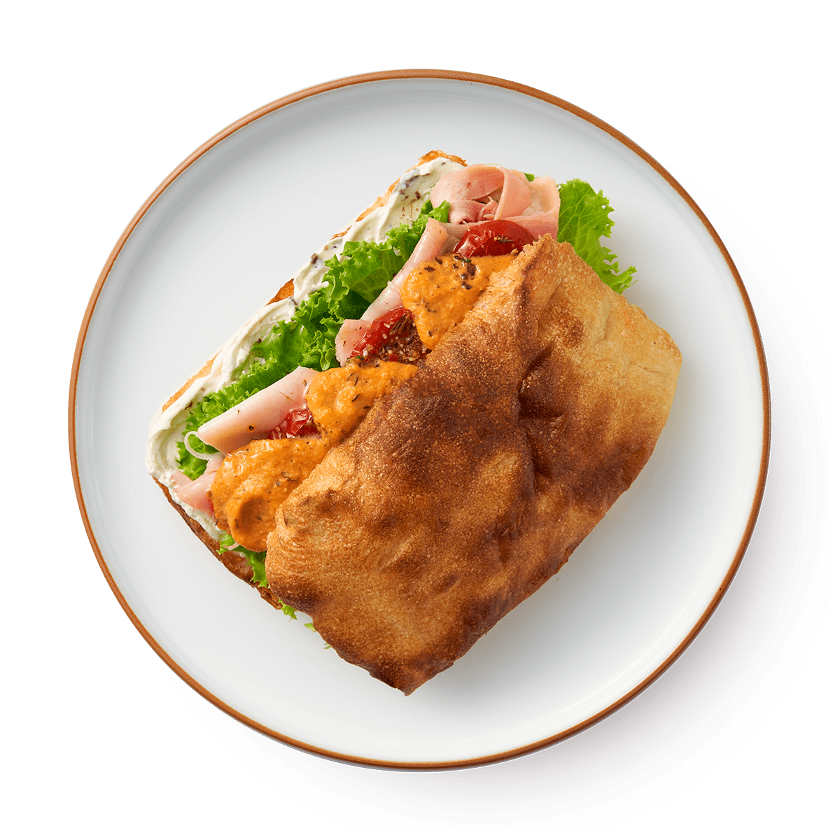 Сэндвич с ветчиной Котто трюфелем и андалузским соусом The Truffle