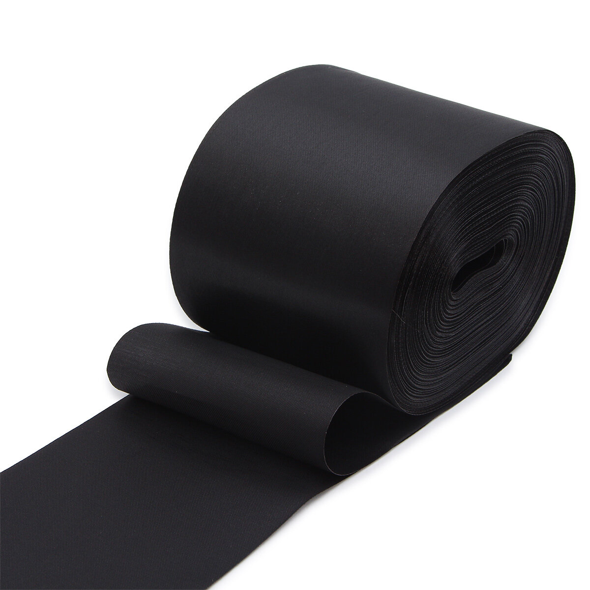 Лента атласная 10см*100м, черная, для декора, упаковки и рукоделия, Айрис