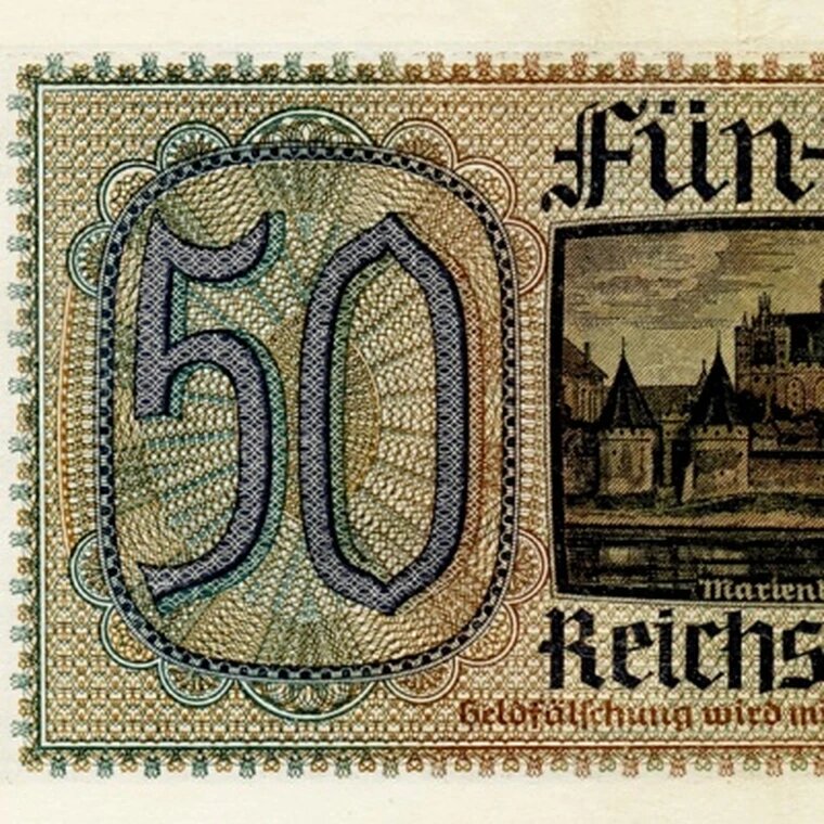 50 рейхсмарок 1938 Германское государство, сувенирная копия, банкноты и купюры редкие коллекционные