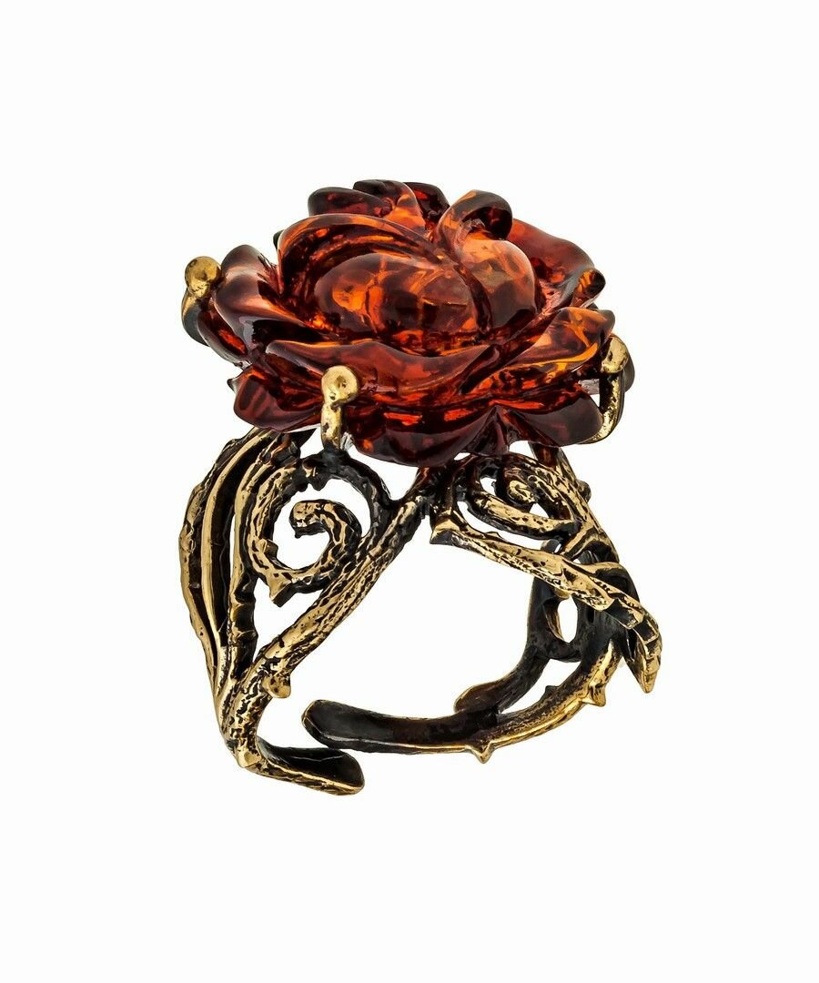 Кольцо, янтарь