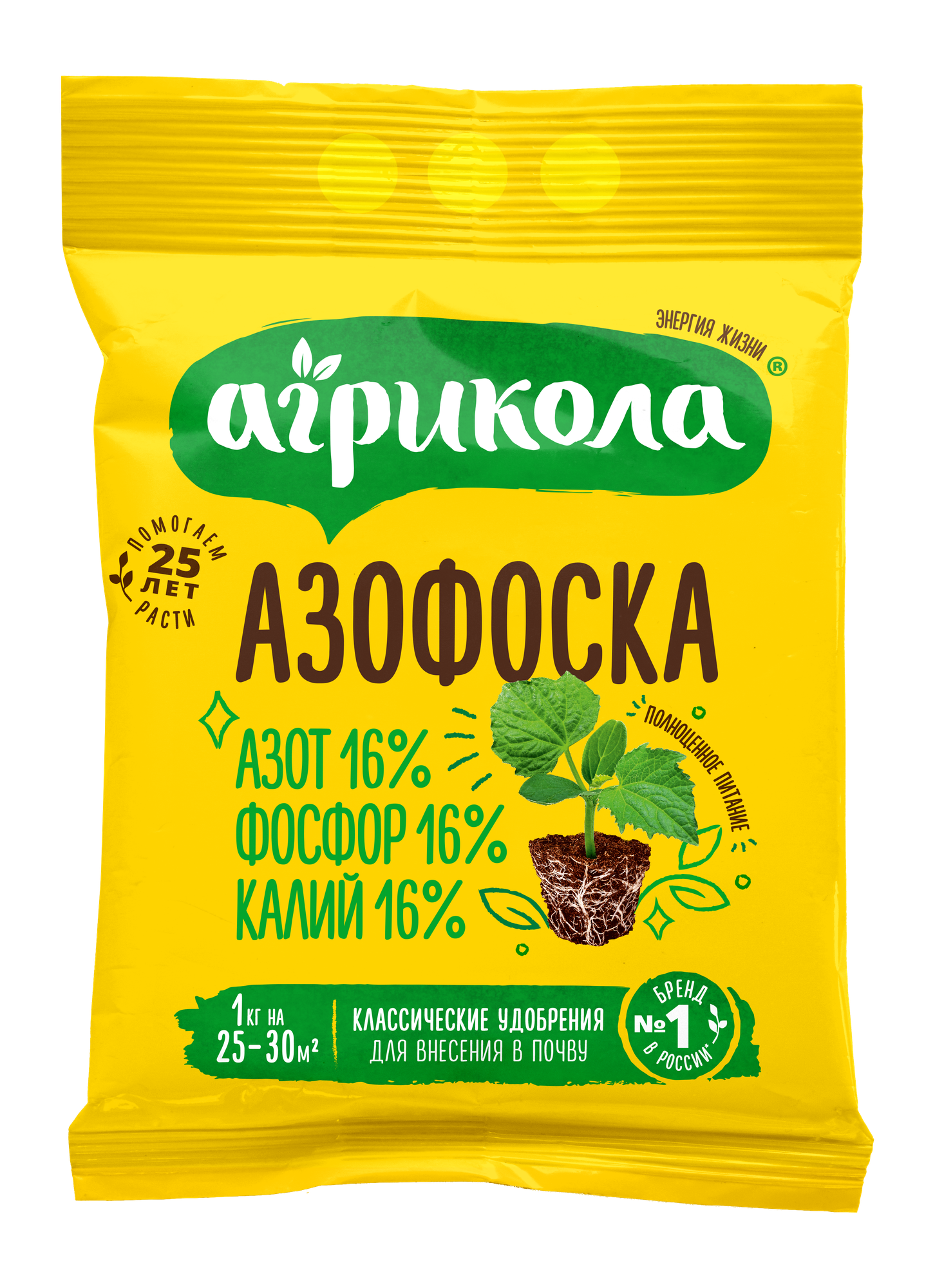 Минеральное удобрение Агрикола "Азофоска" для внесения в почву, 1кг — фото 1