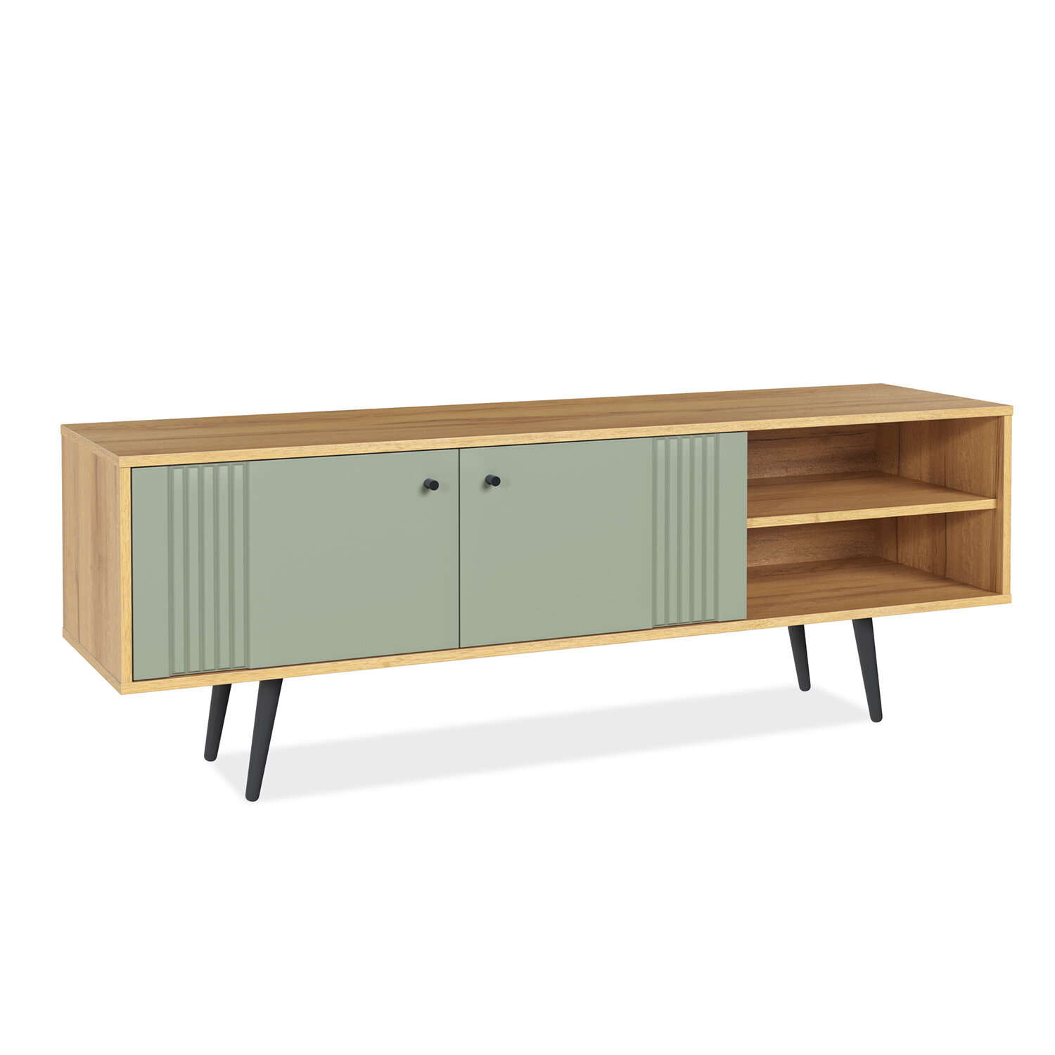 Тумба под ТВ Кураж Вега Саксония, ЛДСП, МДФ, 150 см x 53,6 см x 40 см