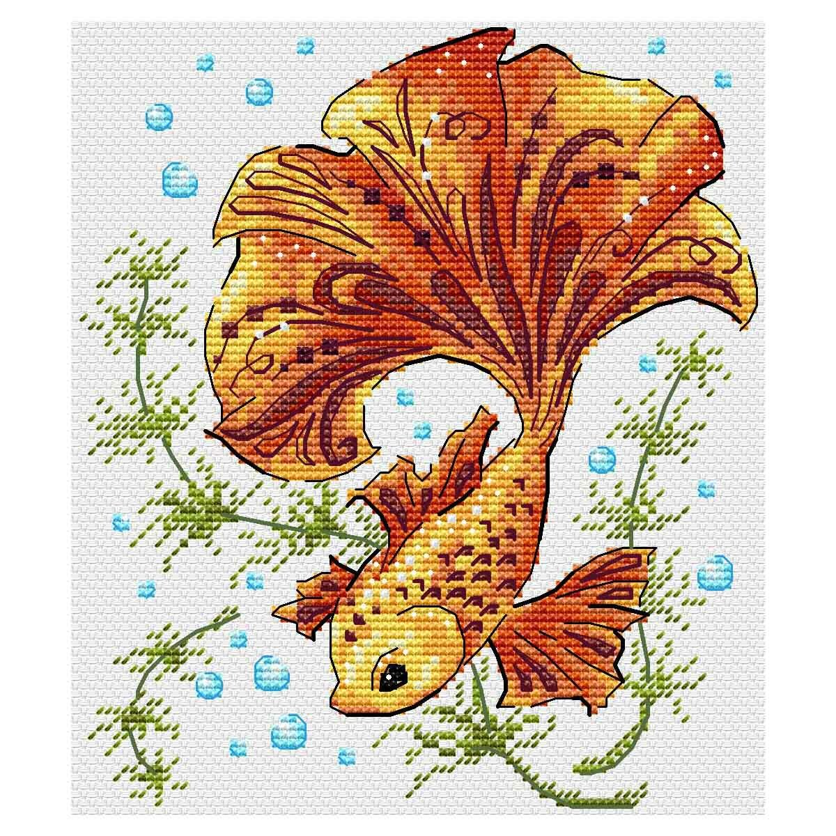 Набор для вышивания М. П. Студия "Волшебная рыбка", крестом, 17х15 см (М-785)