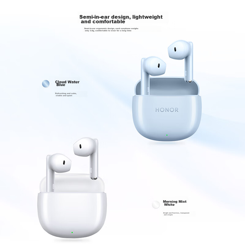 Беспроводные наушники Honor A Bluetooth Earphones, цвет Morning Mist White