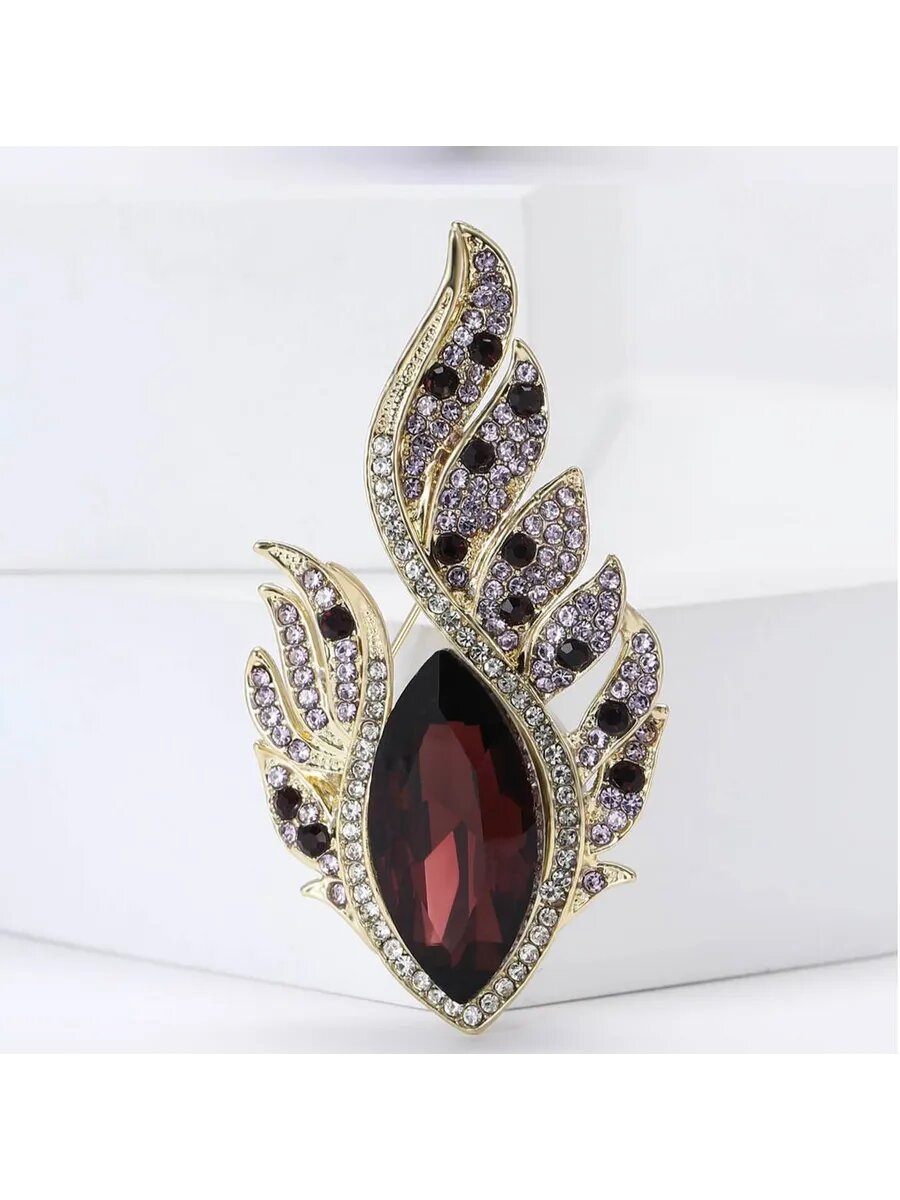 Брошь, фианит