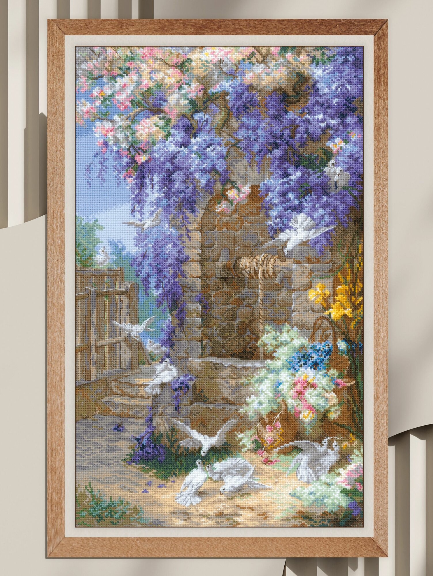 Набор для вышивания крестом Риолис, вышивка крестиком "Весна" по мотивам картины Э. Бидо", 30*50см, 2279