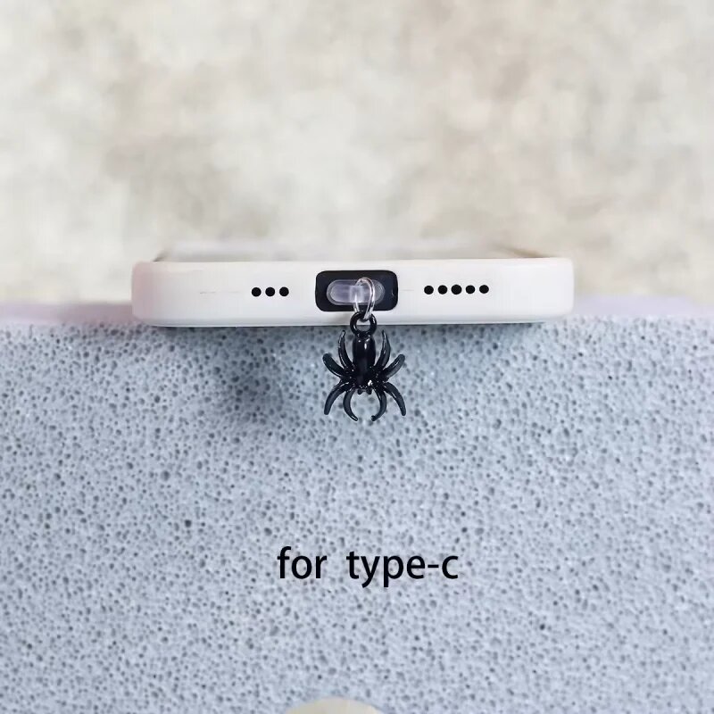 Декоративный паук для Type-C, черный и коричневый