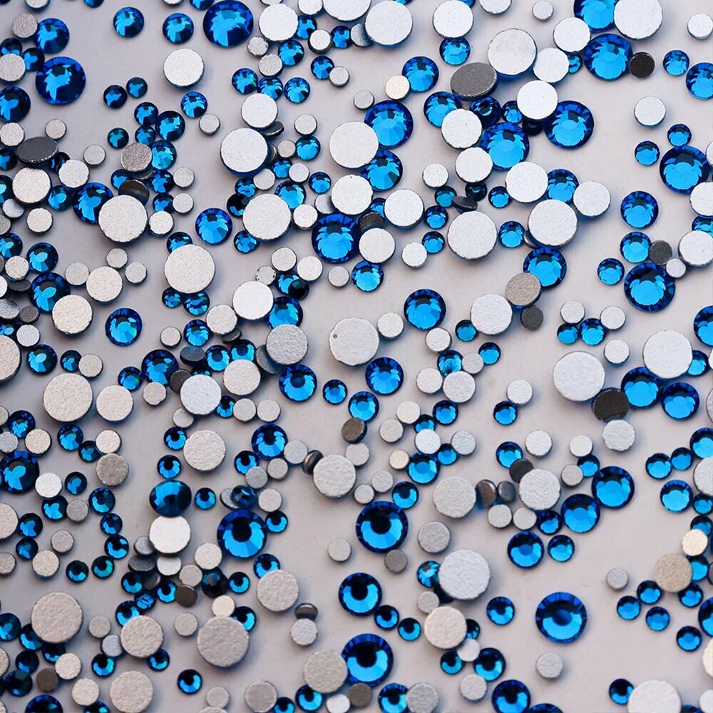 Стразы JIN, стеклянные, золотые, красные, плоские, для декорирования Capri blue