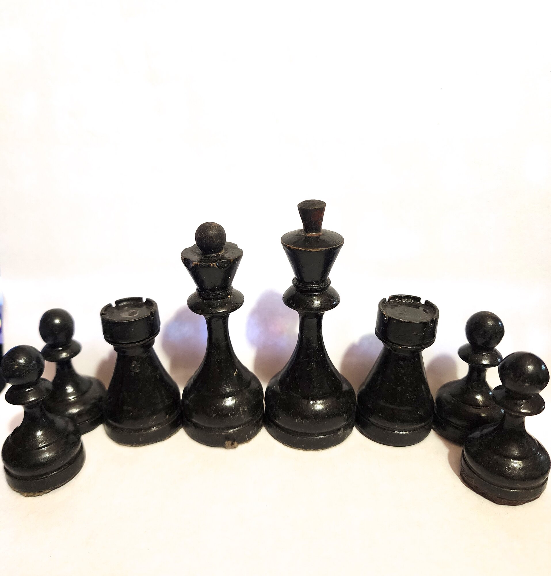Шахматы старинные деревянные набор 8 шт СССР 1930-1940-е гг