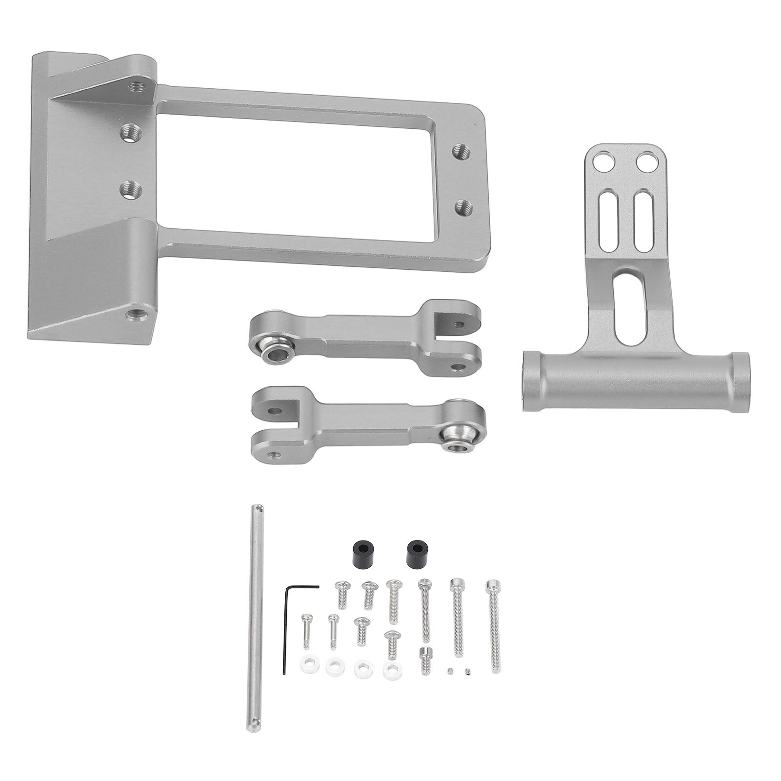 Крепление для сервопривода 1/10 RC с гидравлическим рулевым управлением, алюминиевый сплав, для радиоуправляемой машины SCX10 III AR45P, детали для самостоятельной сборки, титановый цвет.