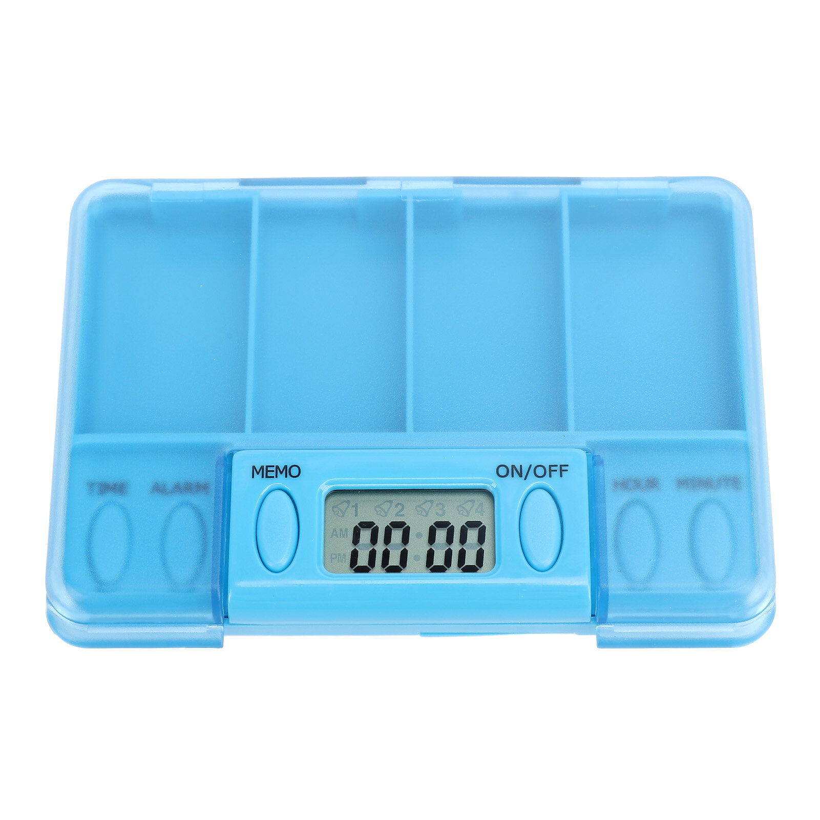 Портативный смарт-бокс для напоминания о приеме лекарств, электронный дозатор лекарств, цифровой футляр для хранения лекарств с несколькими отделениями для путешествий дома и в дороге, синий