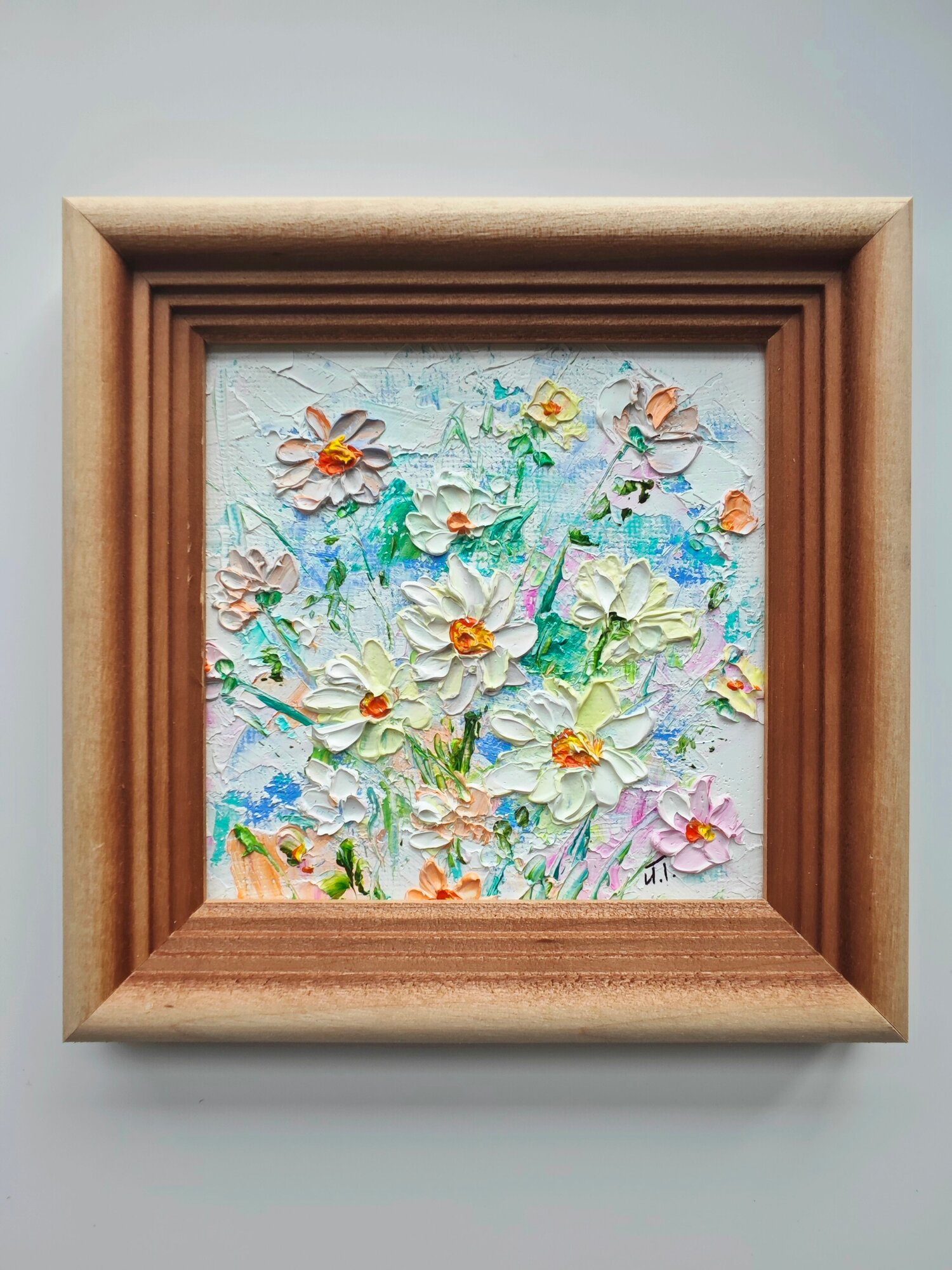 Мини картина маслом на холсте 10х15см