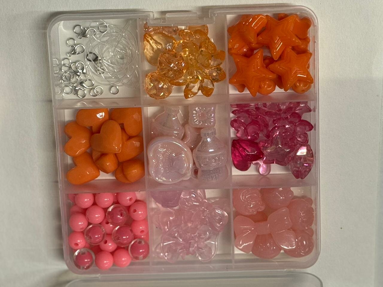 Набор бисера для рукоделия, пластик, разный размер, цвет и форма