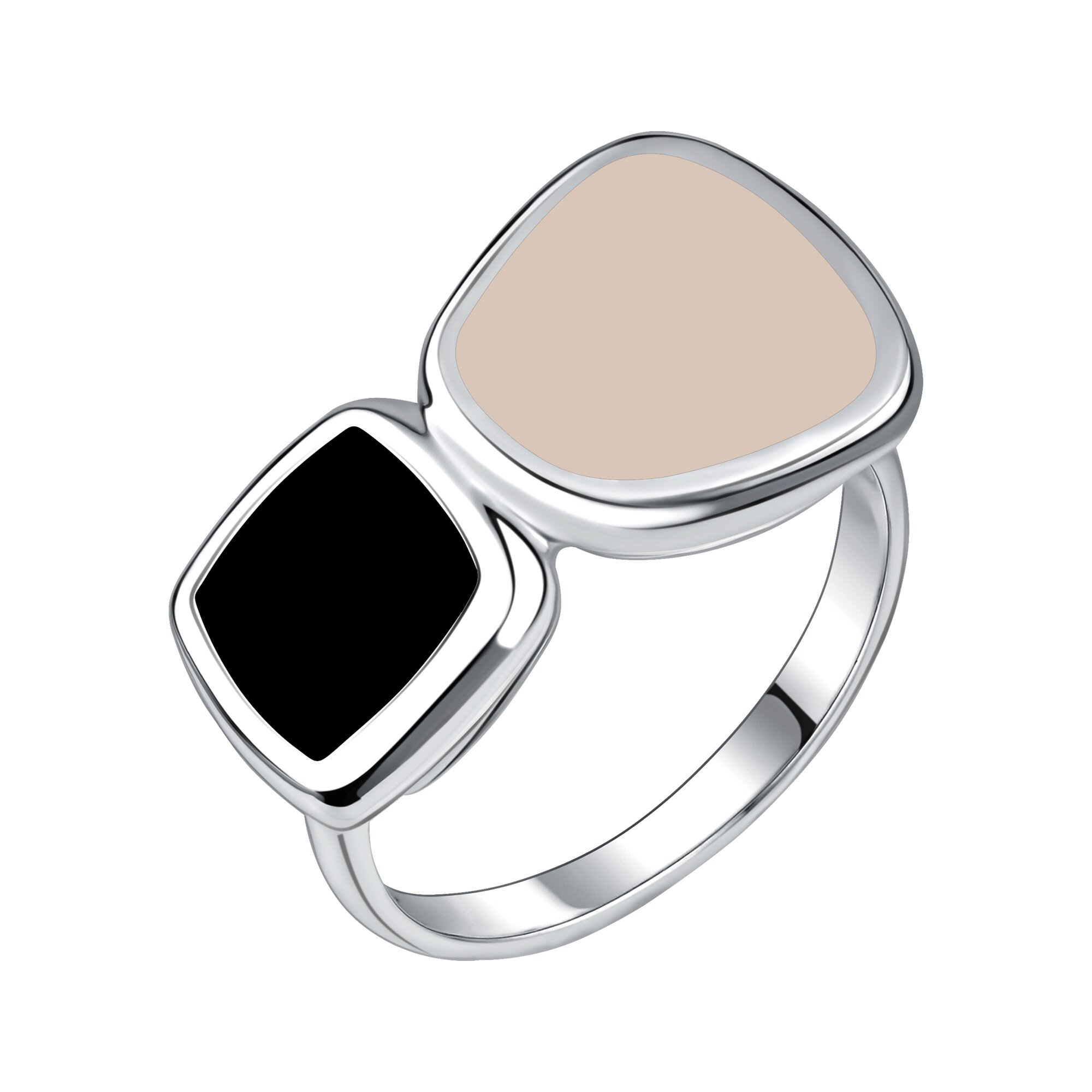 Кольцо, серебро, 925 проба, родирование, эмаль