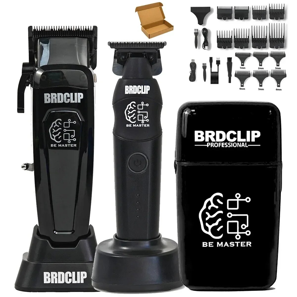 Электрическая машинка для стрижки волос BRDCLIP BRD-106 BK 106-617-609 C