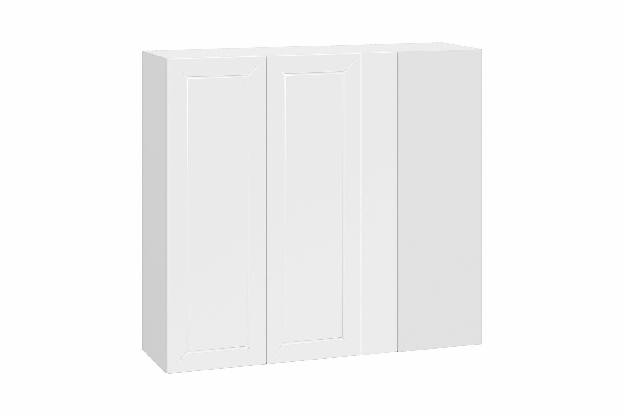 Кухонный модуль навесной угловой Нонтон Лаорна, 100x29x91 см, белый / лунный бархат