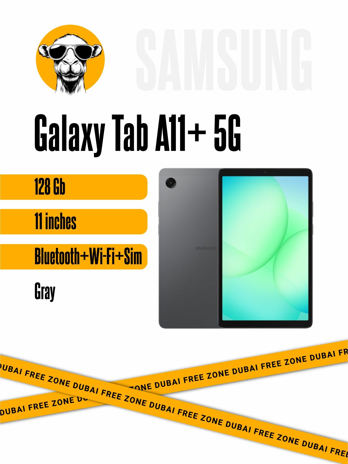Планшет Samsung Galaxy Tab A11+ 6/128Gb 5G Gray