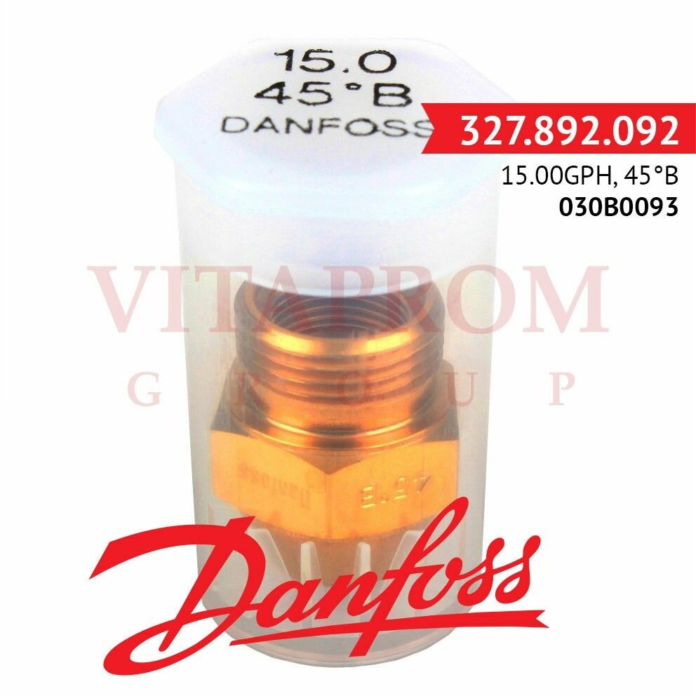 Форсунка Danfoss 15.00GPH, 45B, 030B0093 — фото 1