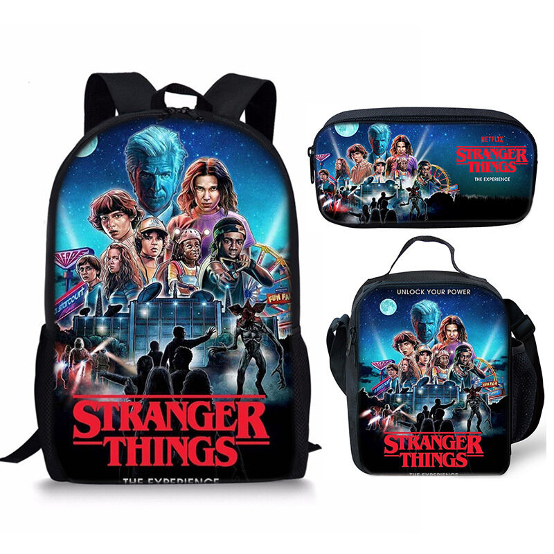 Новый продукт Amazon Stranger Things 4 Stranger Things 4, школьная сумка для школьников, детский рюкзак, сумка через плечо, пенал