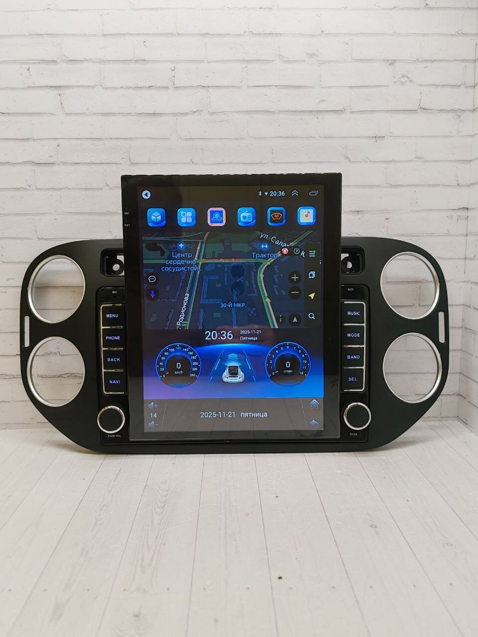 Магнитола андроид Tesla для Volkswagen Tiguan-1 (2011-18г) 8-ядер/4+64гб/Android-Auto/CarPlay