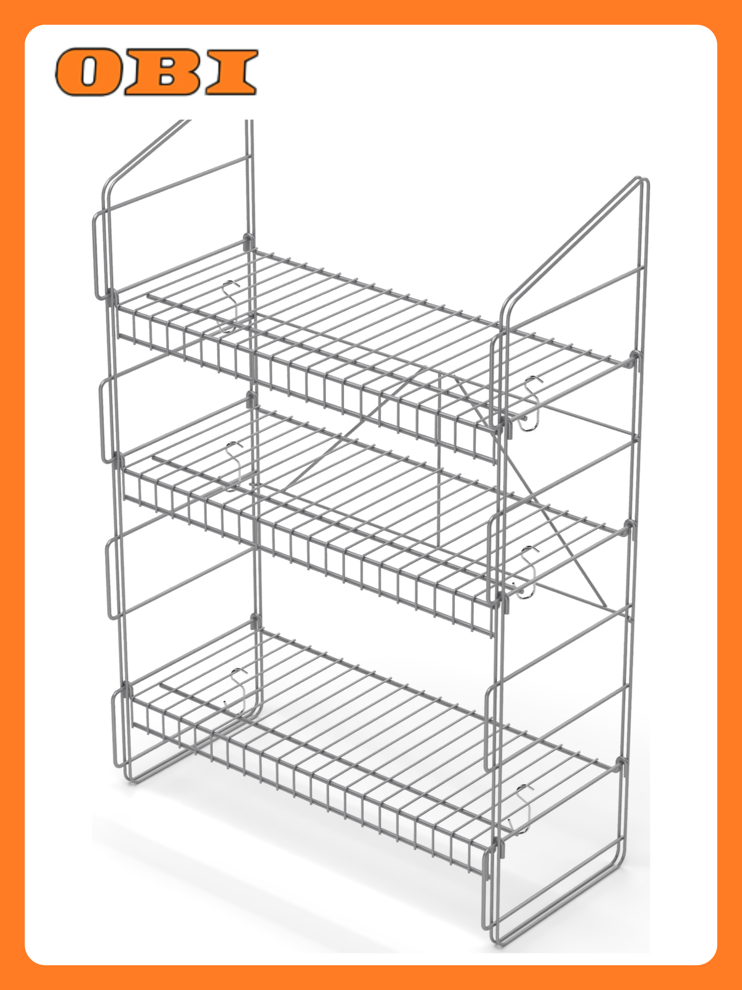 Стеллаж для рассады найди, серебристый, металл, 62 см x 26 см x 91 см