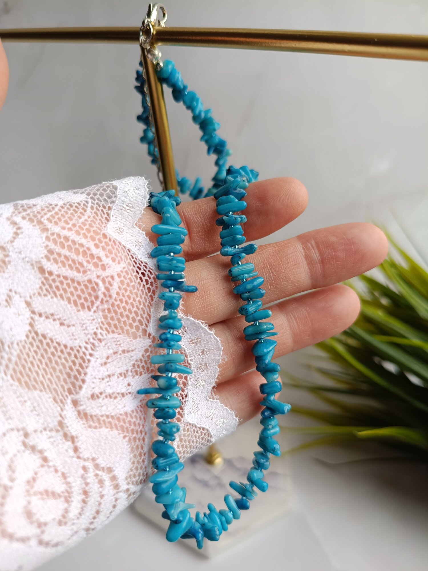 Бусы, коралл