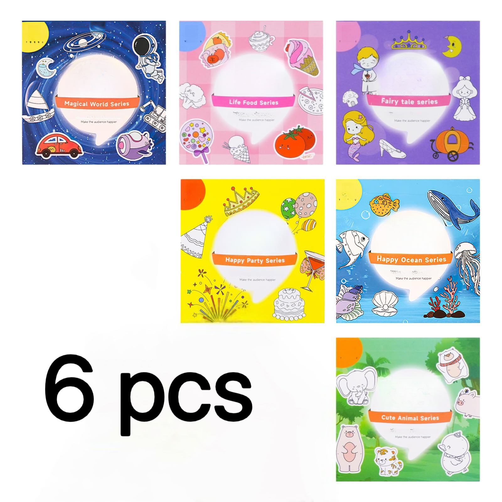 Раскраски Мини: 6 Книг по 50 Уникальных Страниц с Милыми Иллюстрациями для Взрослых и Детей - Идеально для Путешествий и Расслабления Без Повторения Дизайнов и Совместимы с Маркерами