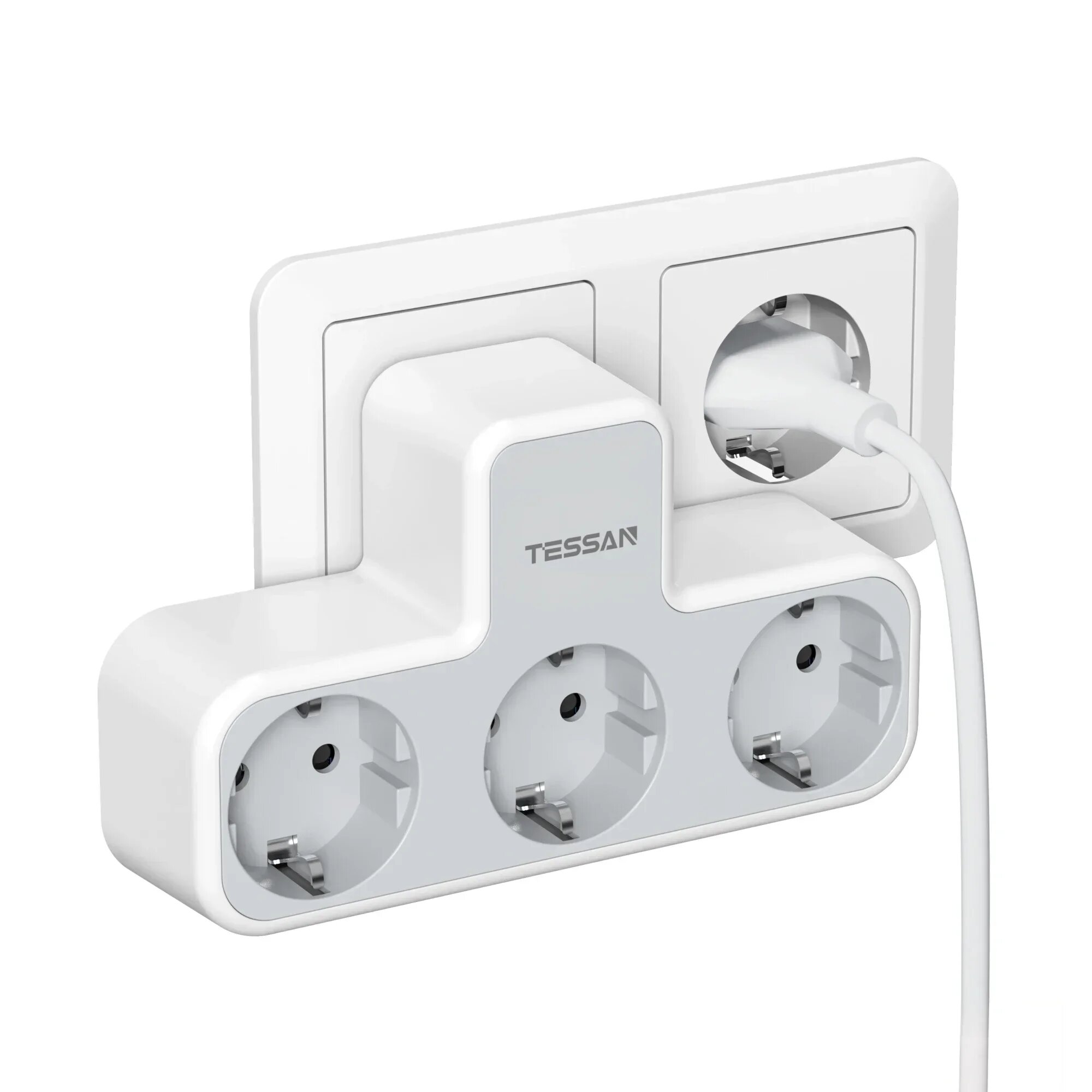 TESSAN Сетевой фильтр 6-в-1, серый, 3AC