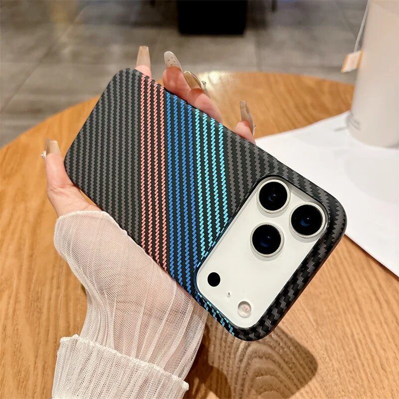 Матовый Чехол Из Карбонового Волокна Для iPhone, Ударопрочный, Устойчивый К iPhone 15, Three Color