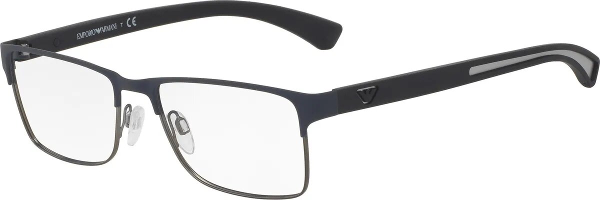 Оправа EMPORIO ARMANI 0EA1052 3155, тип оправы ободковая, материал оправы металл, пол мужские, форма оправы прямоугольная