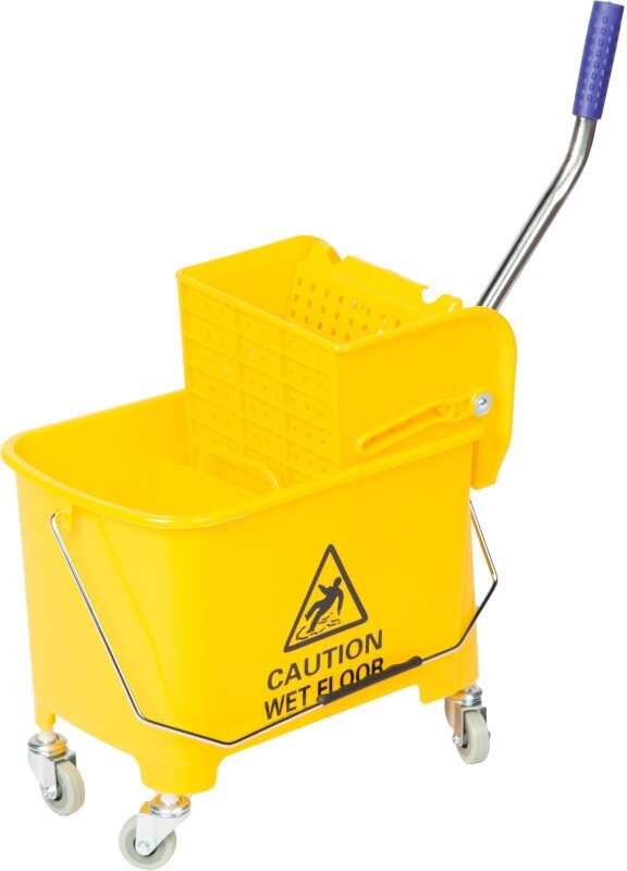 Тележка уборочная мини с отжимом, 20л, 63x27x67см, желтая Luscan PROFESSIONAL 1650255 AF08068