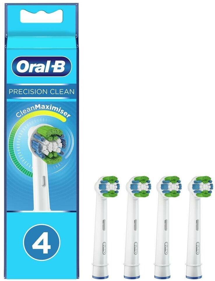 Насадки для электрической зубной щетки Oral-B Precision Clean, 4 штуки в блистере