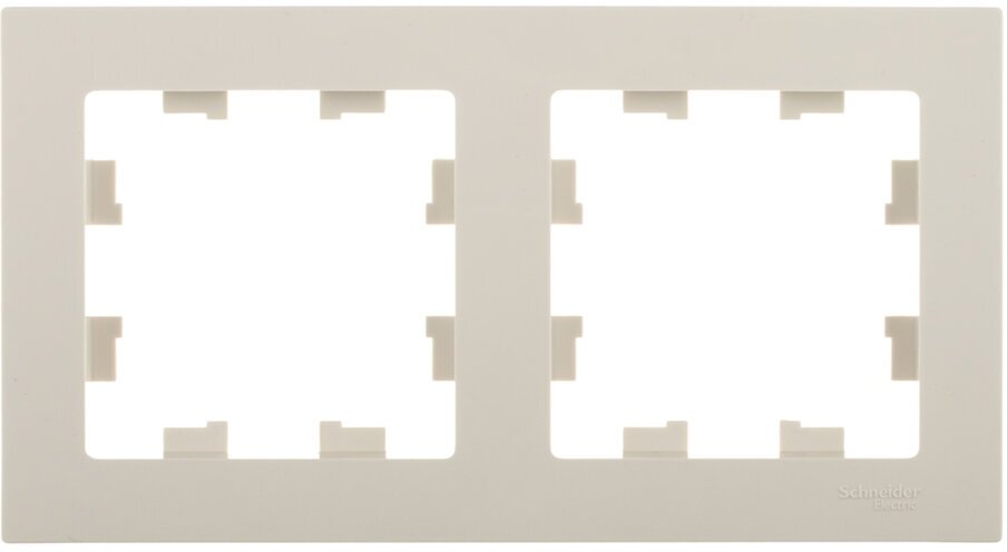 Рамка Systeme Electric AtlasDesign двухместная бежевая (ATN000202)