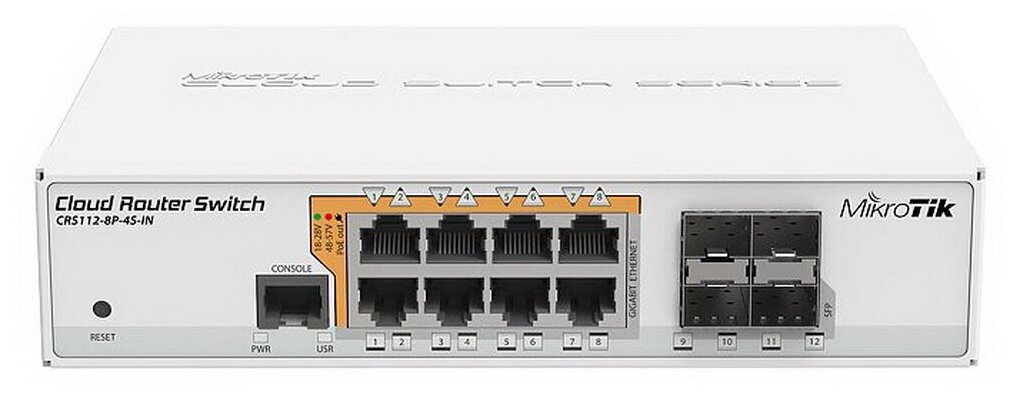 Маршрутизатор MIKROTIK CRS112-8P-4S-IN