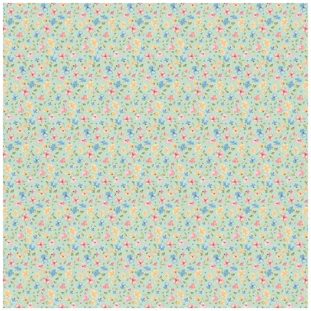 Ткани фасованные PEPPY (A - O) для пэчворка нежная история фасовка 50 x 55 см 146±5 г/кв. м 100% хлопок НИ-16 зеленый